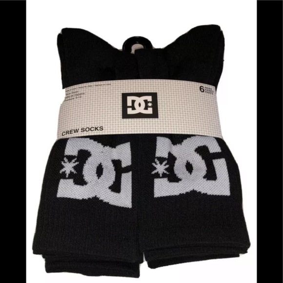DC Shoe Co. USA | Underwear & Socks | Dc Crew Socks 6 Pair Men 62 Black ...